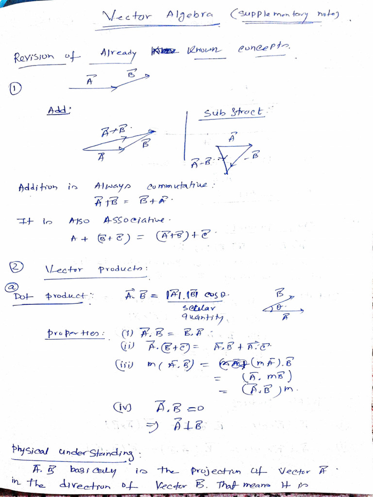 Vector Notes Pdf