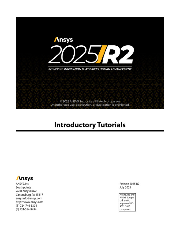 ANSYS Mechanical APDL Introductory Tutorials | PDF | Flux | Boolean Algebra