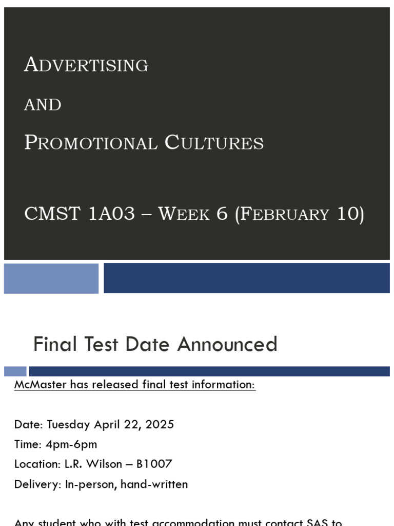 6. Week 6 (Feb 10) | PDF | Brand | Advertising