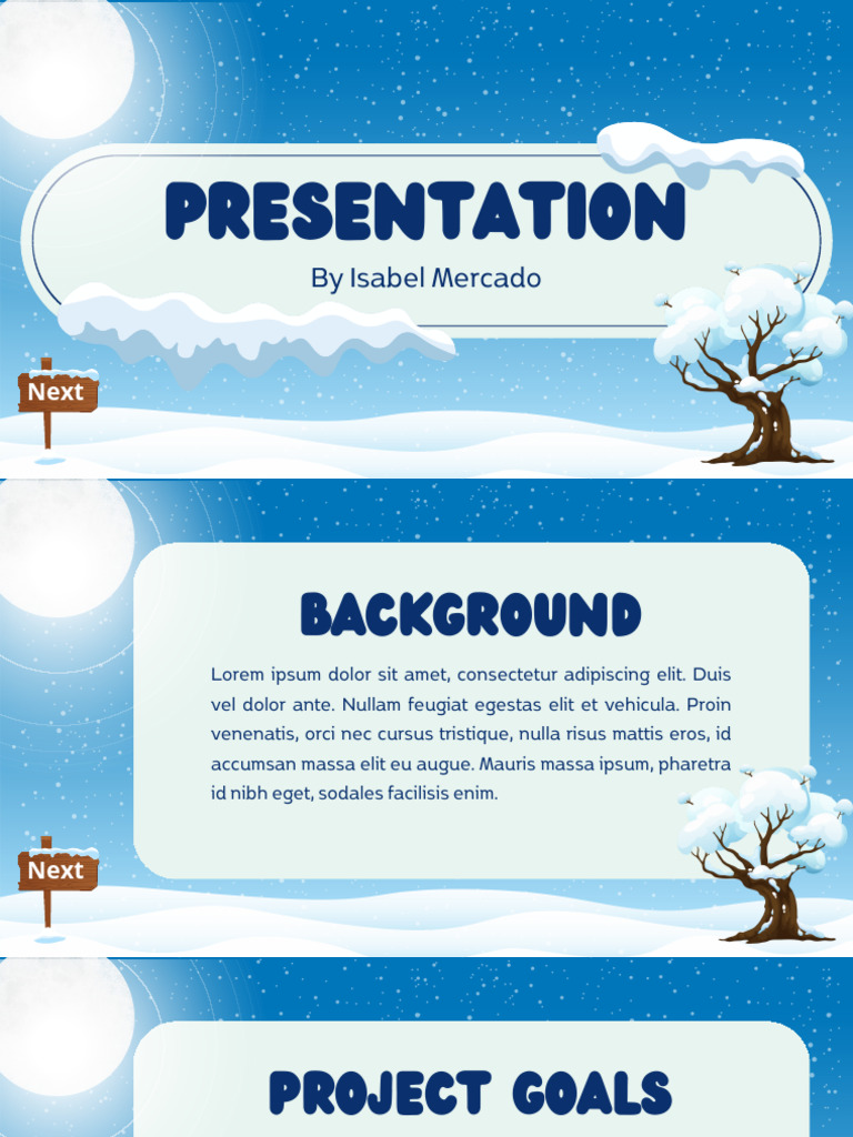 Blue and White Snow Illustration Presentation | PDF