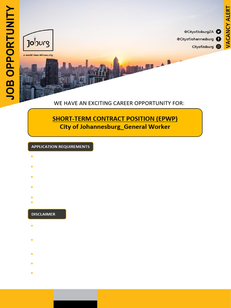 STC Epwp 025 2025 General Worker Ded | PDF | Employment | Business