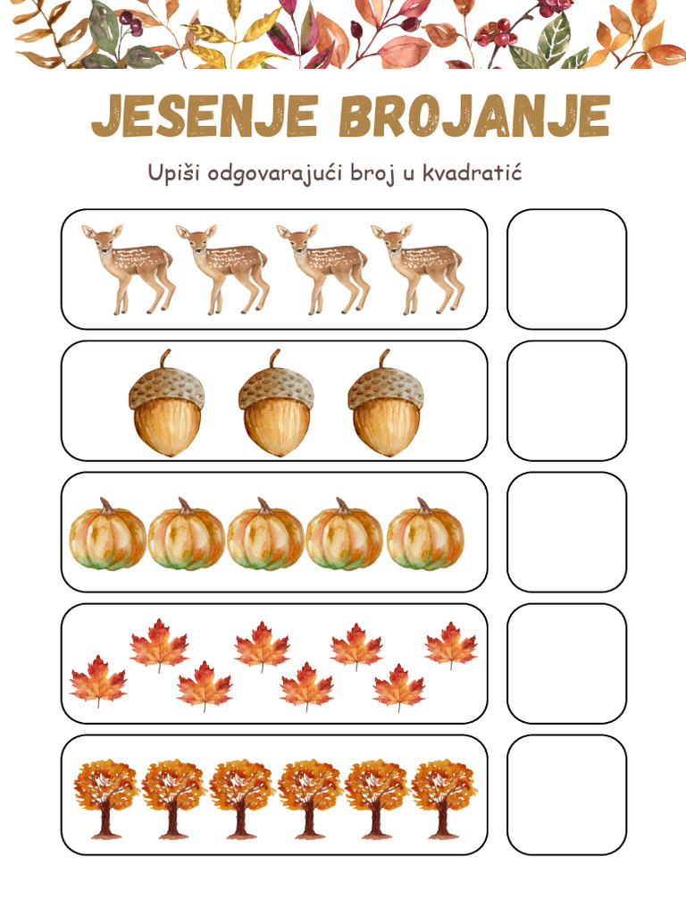 Jesenje Brojanje | PDF