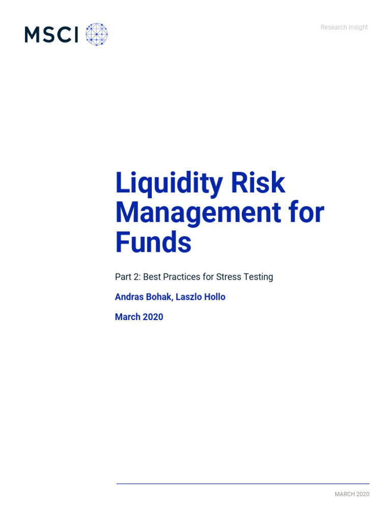 Liquidity Risk Management Best Practices | PDF | Market Liquidity ...