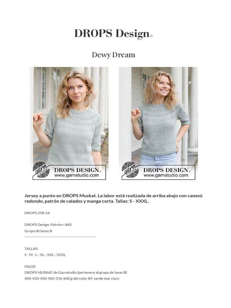 Dewy Dream - DROPS 258-26 - Patrones de Punto Gratuitos Por DROPS ...