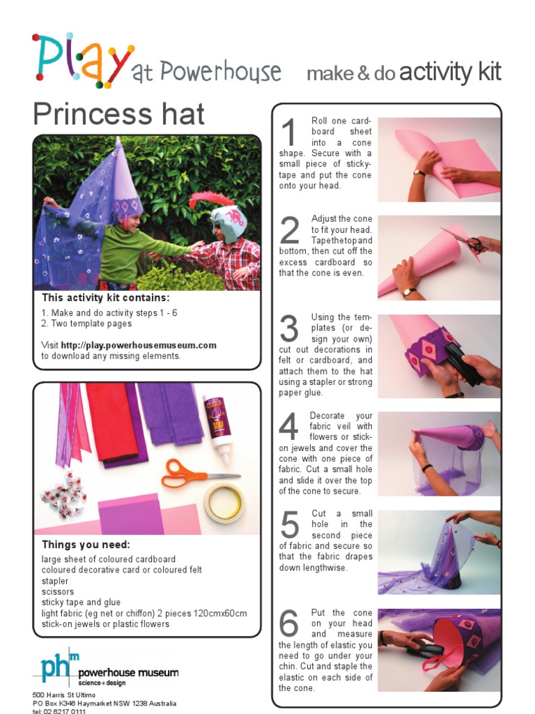 DIY Princess Hat Activity Kit | PDF | Home & Garden