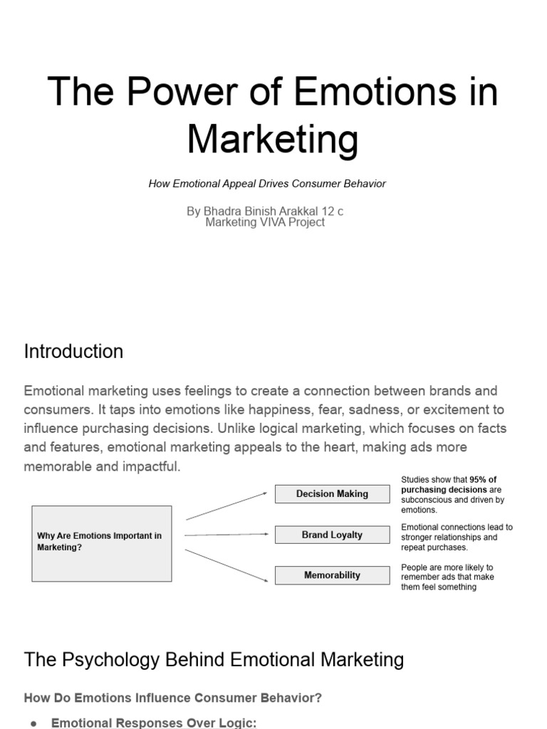 The Power of Emotions in Marketing | PDF | Emotions | Brand