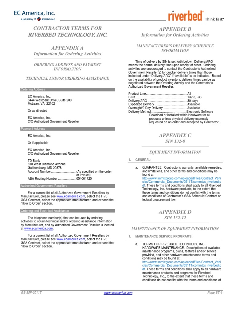 Contractor terms appendix | PDF | Contractual Term | General Services ...