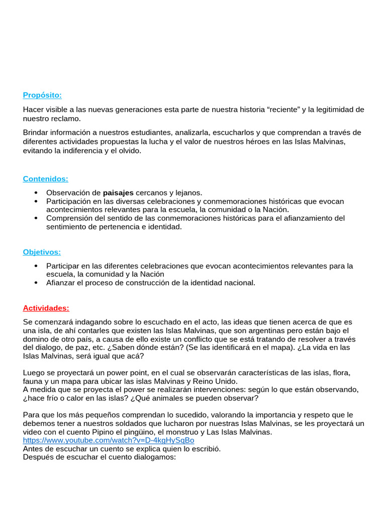 Secuencia n°5 malvinas | PDF