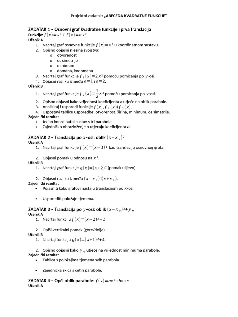 ZADATAK PROJEKTNI | PDF