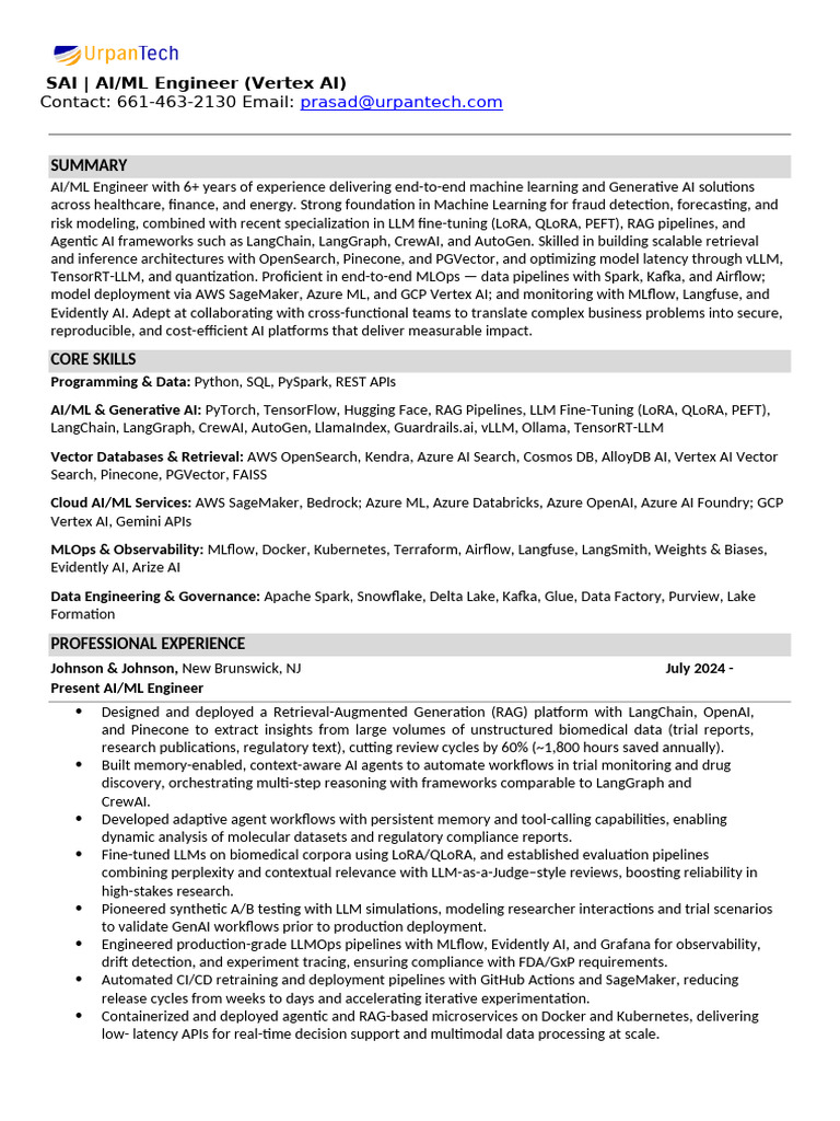 Sai - AIML Engineer - Vertex AI | PDF | Artificial Intelligence ...