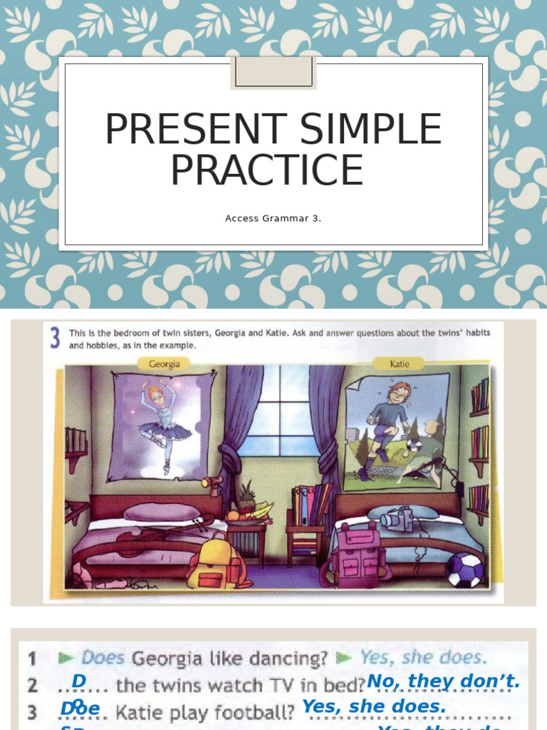 Present Simple Practice AGr3 | PDF | Chess Openings | Chess