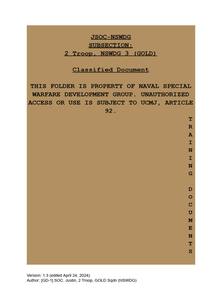 NSWDG Assault Team Weapons Guide | PDF | Rifle | Gun Barrel