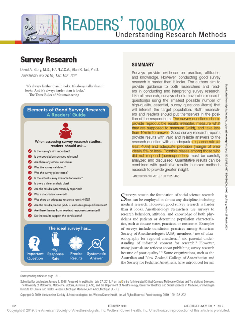 Survey Research | PDF | Survey Methodology | Sampling (Statistics)