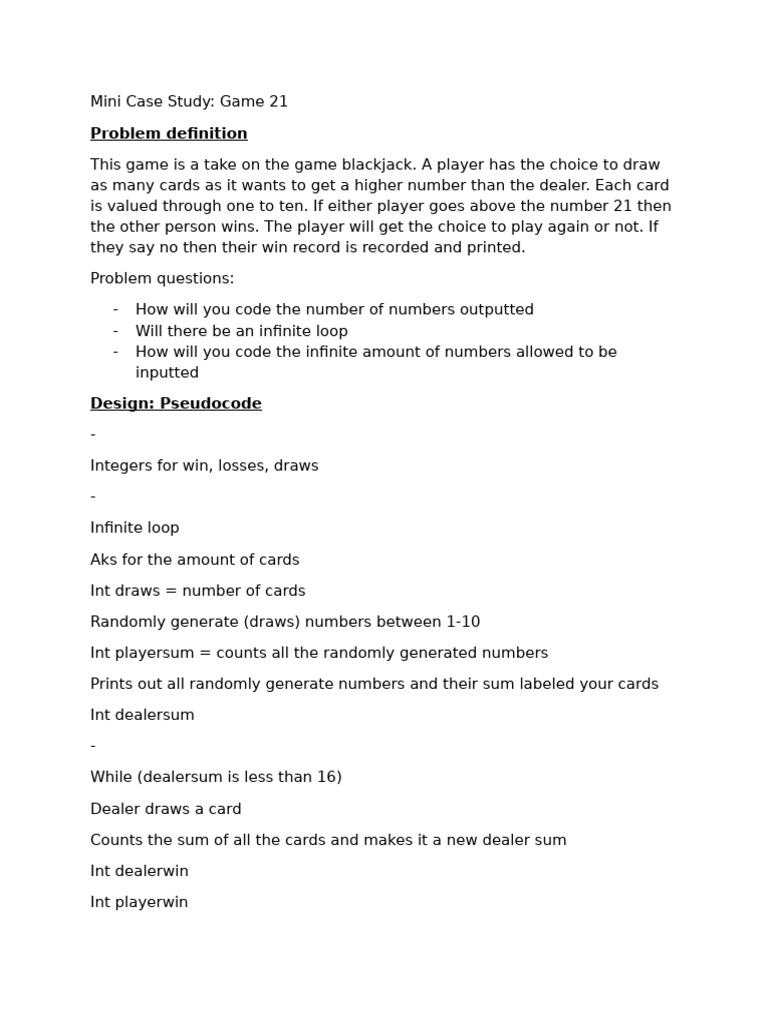 Mini Case Study | PDF