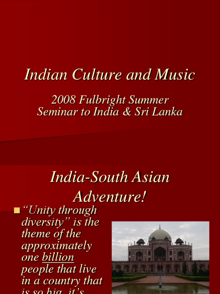 Indian Culture Music | PDF