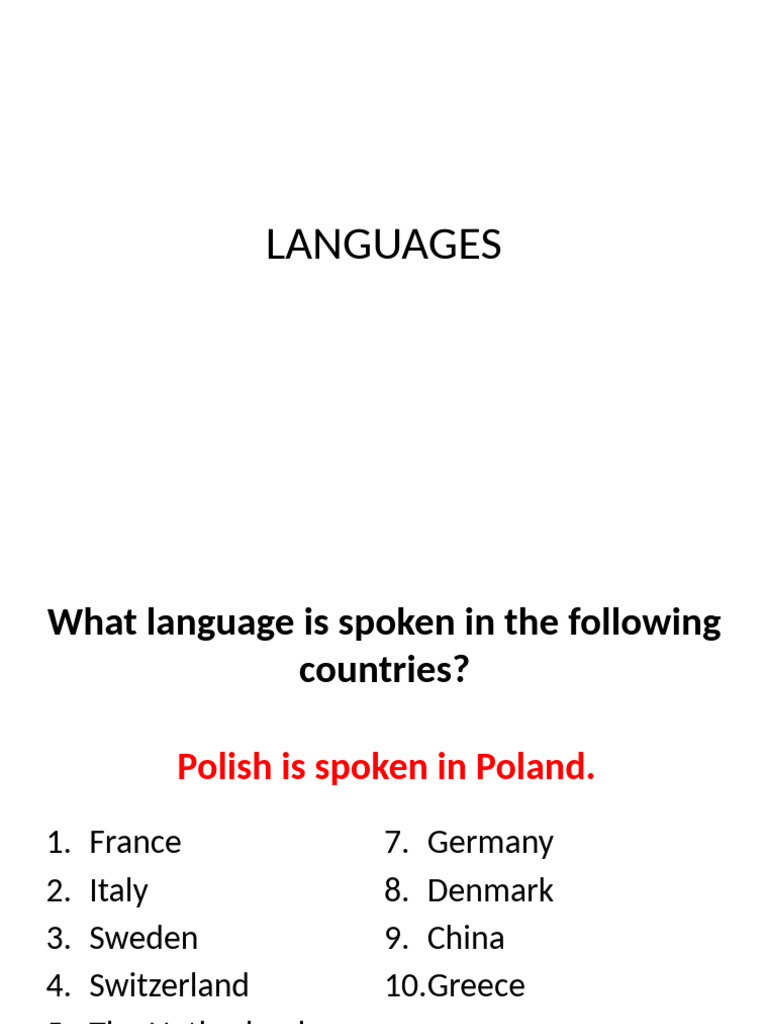 Languages | PDF