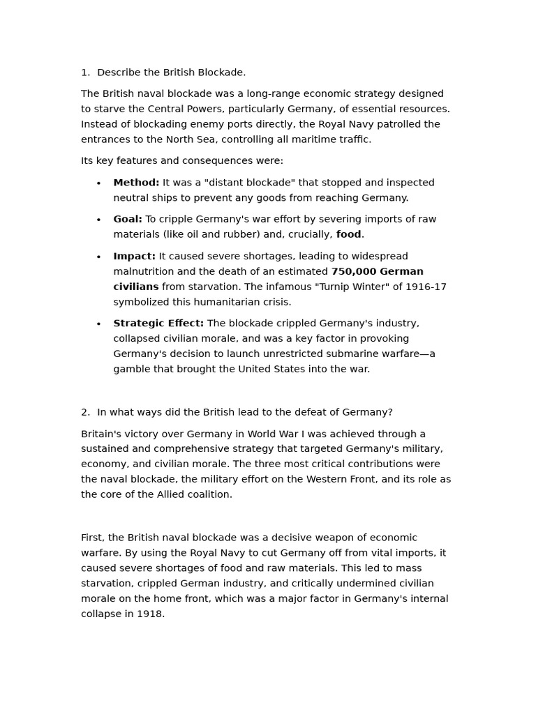 world war 1 | PDF | Blockade | German Empire