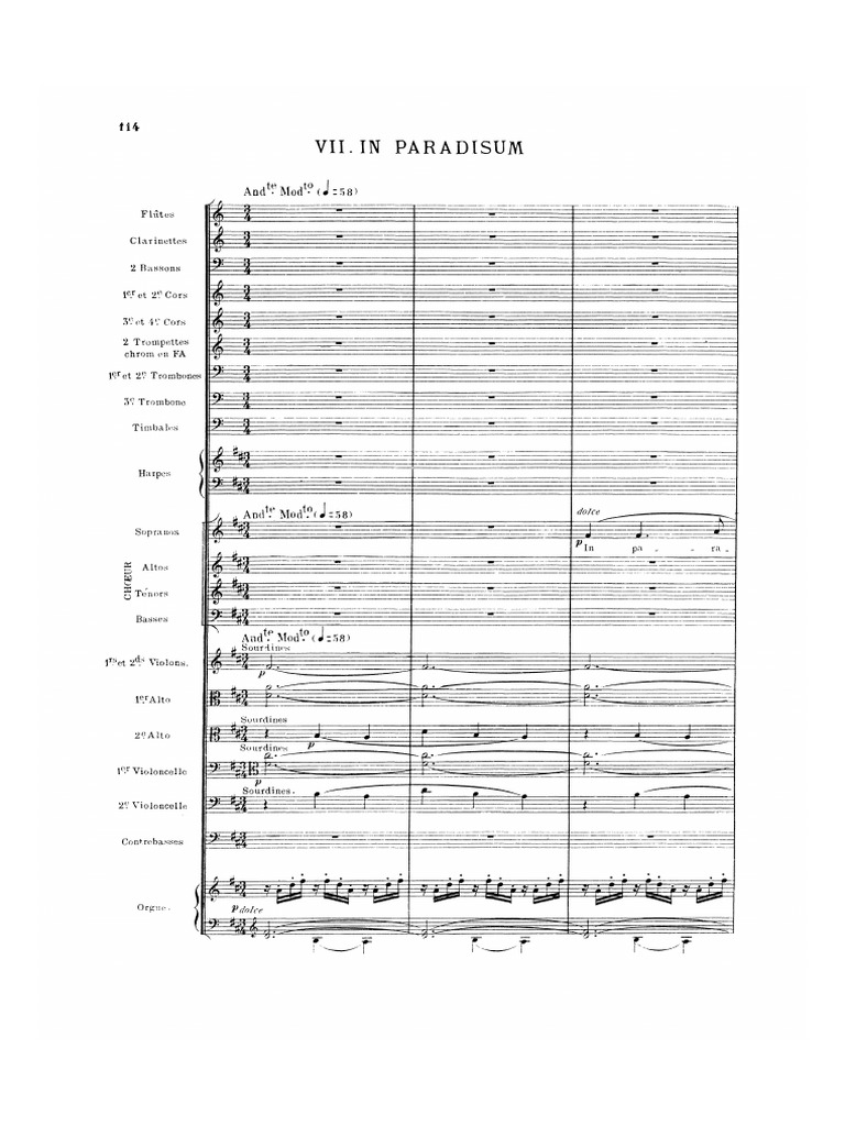 Fauré - Requiem (VII. in Paradisum) | PDF
