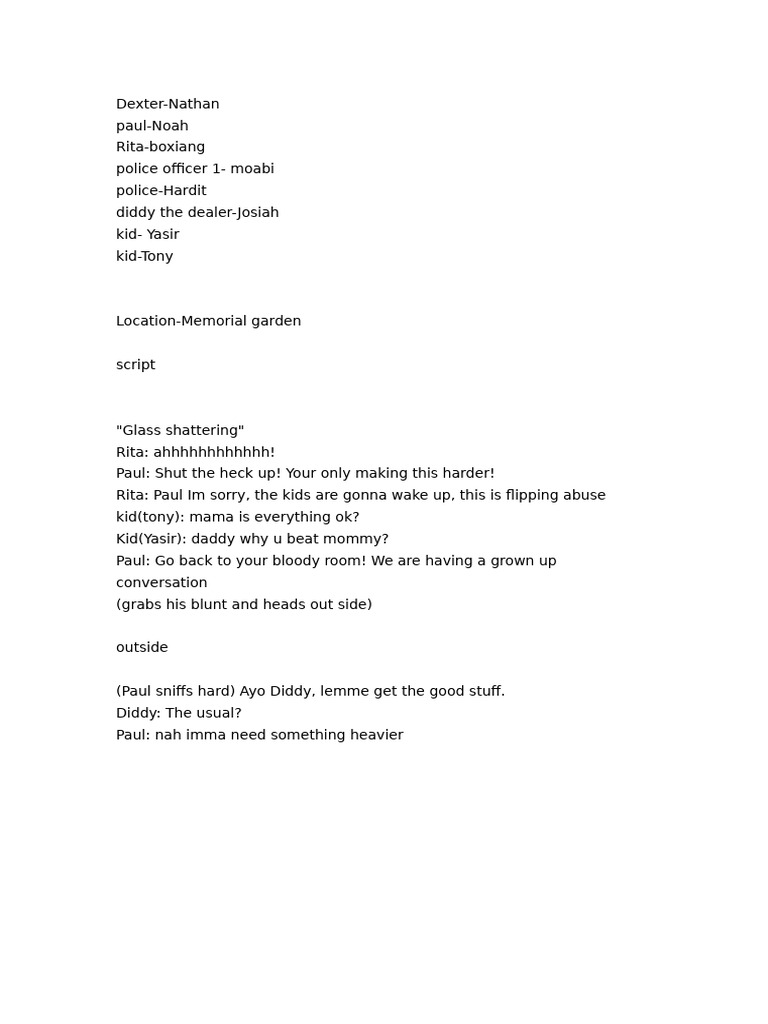 Drama Brainstorm | PDF