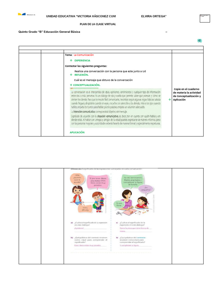 Lunes 18-11-2025 Lengua y Litertura. | PDF