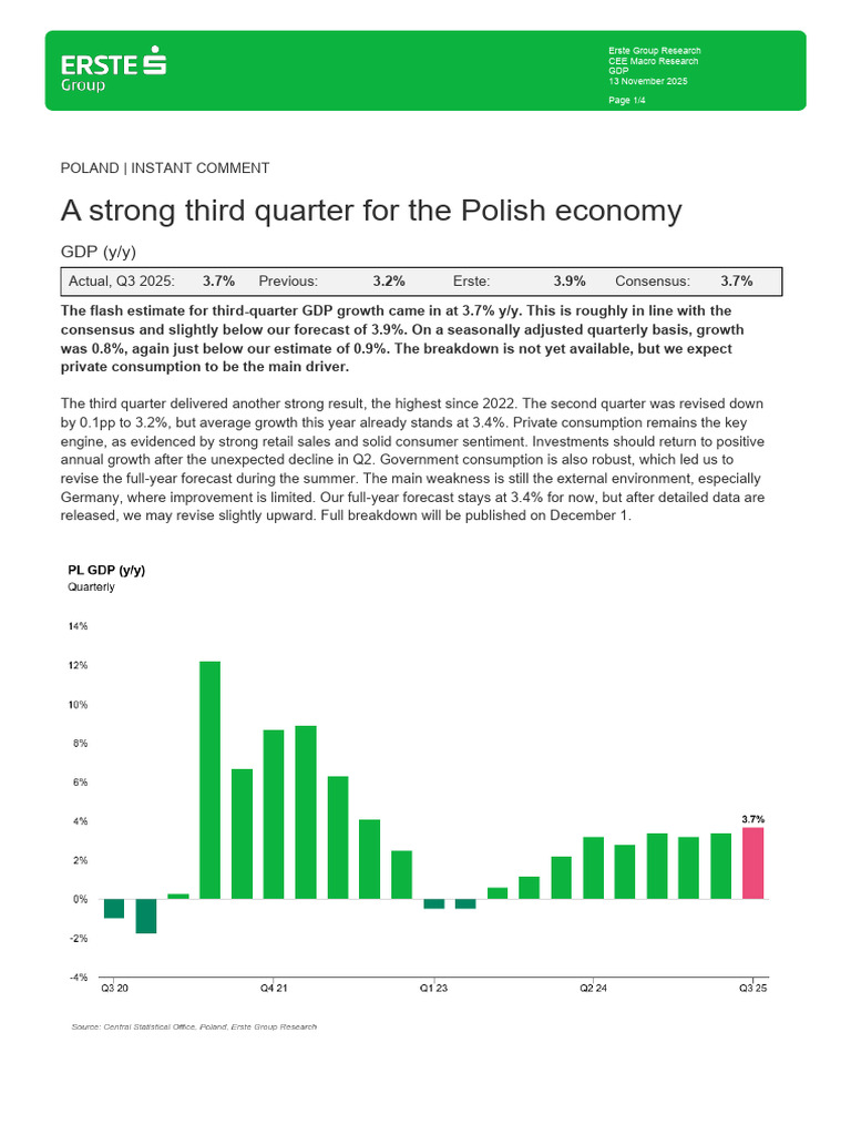 A Strong Third Quarter for the Polish Economy | PDF | Securities ...