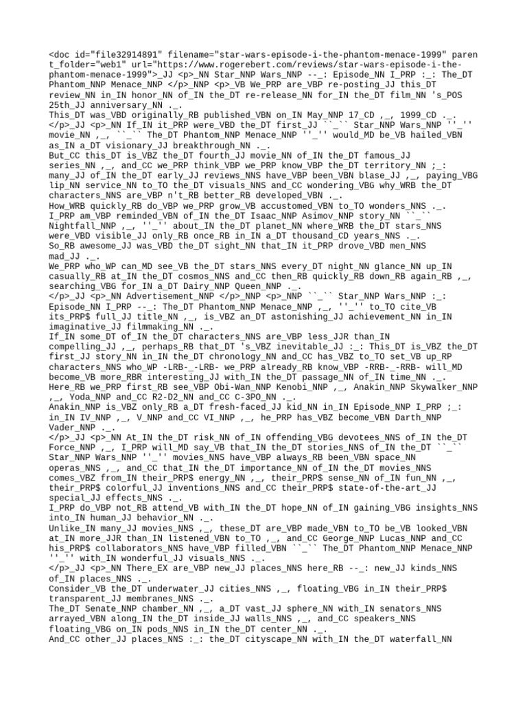 ST Star Wars Episode i the Phantom Menace 1999 | PDF