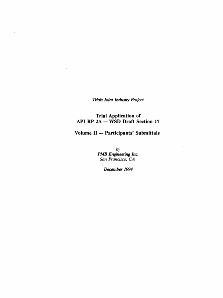 API RP 2a-Wsd Draft Section 17 | PDF | Cartesian Coordinate System ...
