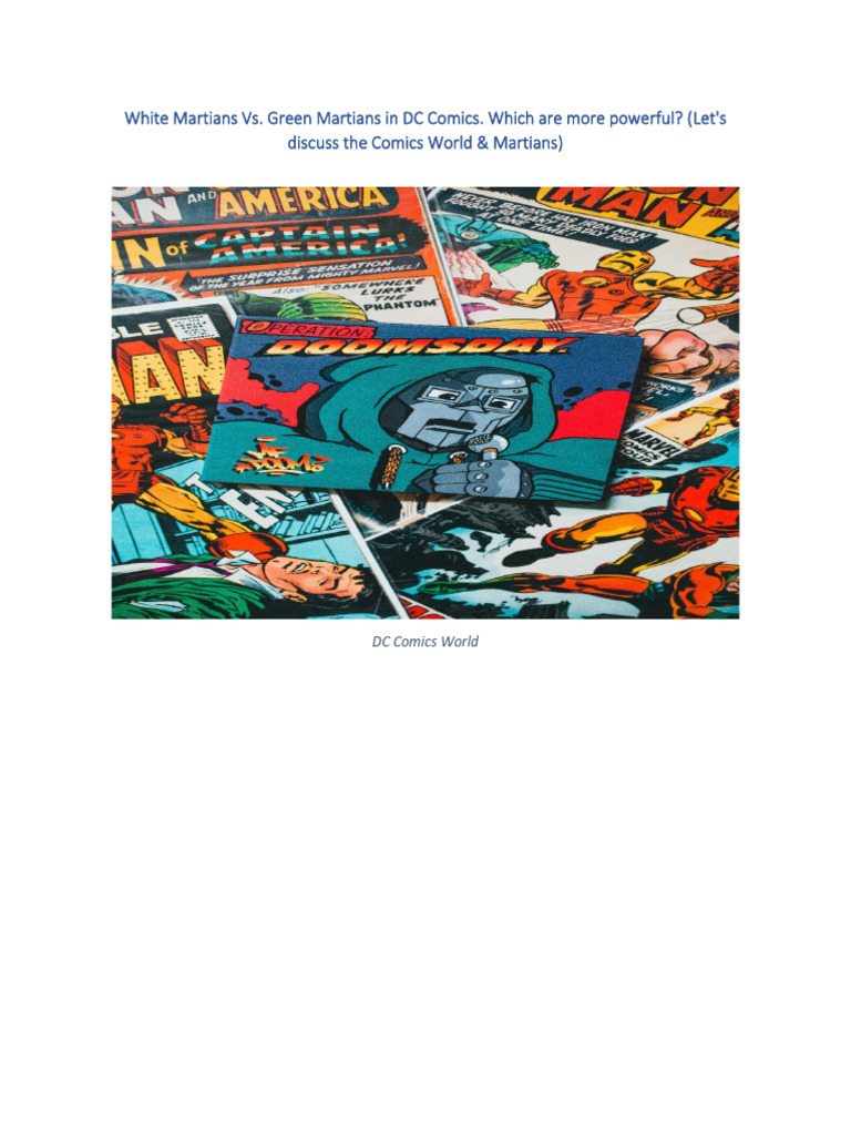 White Martians vs. Green Martians | PDF | Comics