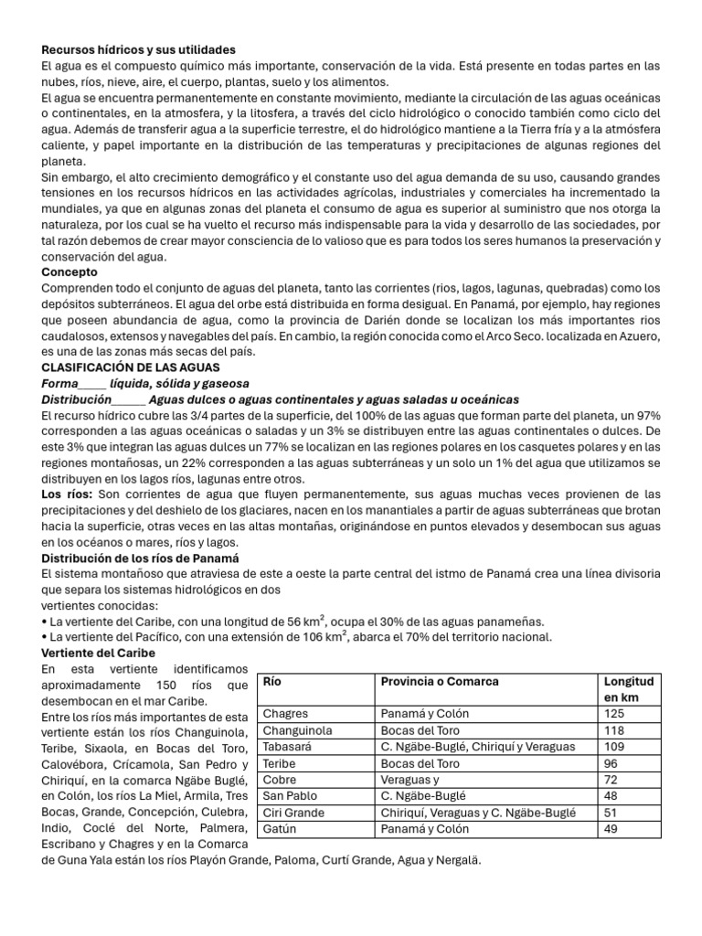 RECURSOS HIDRÍCOS ,EDÁFICOS,MINERALES BIOLÓGICOS | PDF | Suelo | Agua