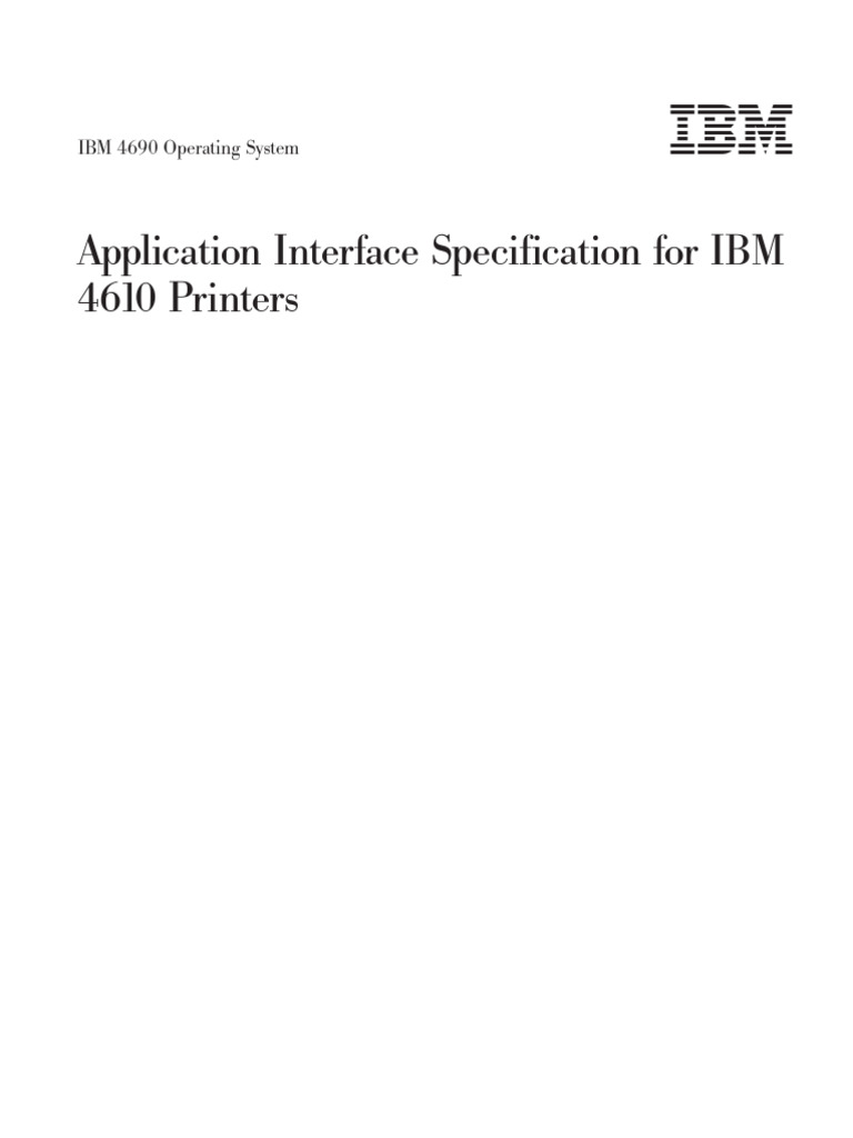 IBM 4690 OS Printer Interface Guide | PDF | Printer (Computing) | Point ...