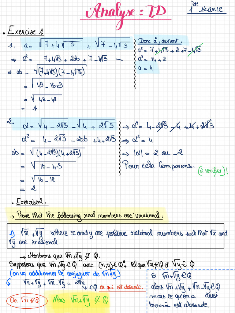 séance 1 - TD | PDF