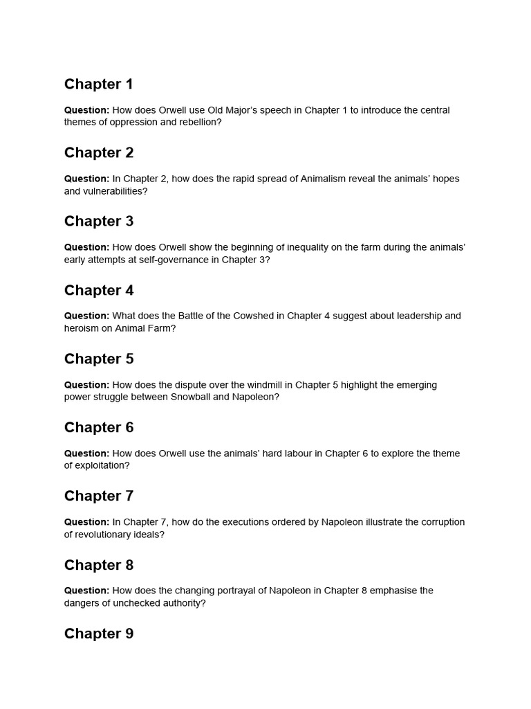 Themes of Oppression in Animal Farm | PDF