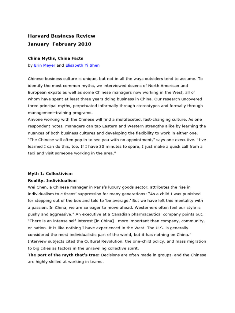 Harvard Business Review | PDF | China | World Politics