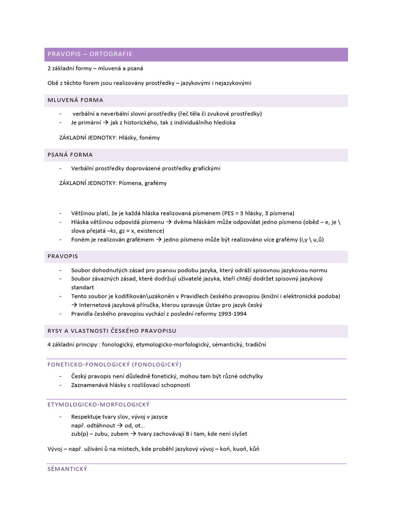 1 Pravopis Úvod | PDF