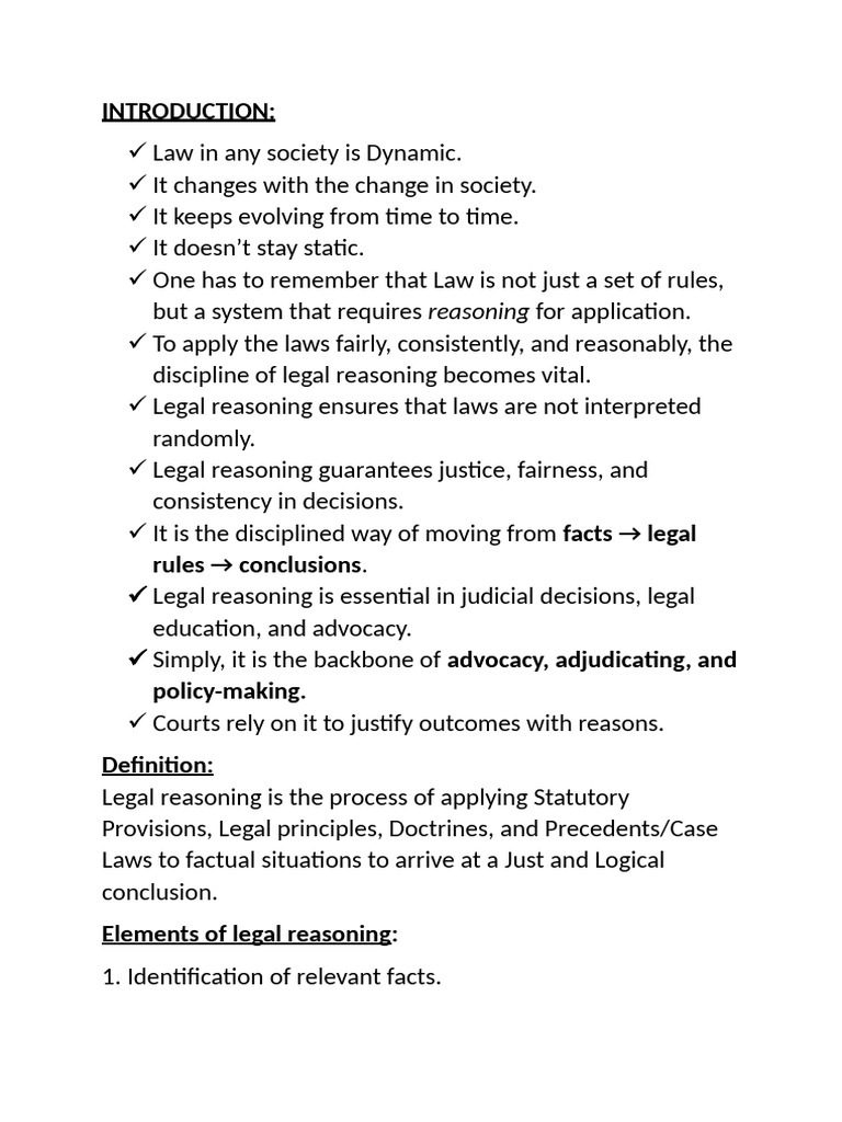 Understanding Legal Reasoning in India | PDF | Public Law | Common Law