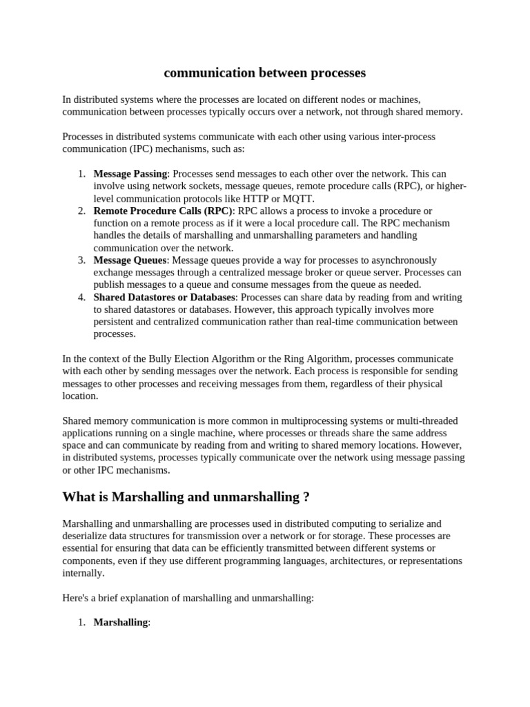Message Passing Model of Process Communication (ellection) | PDF | Distributed Computing ...