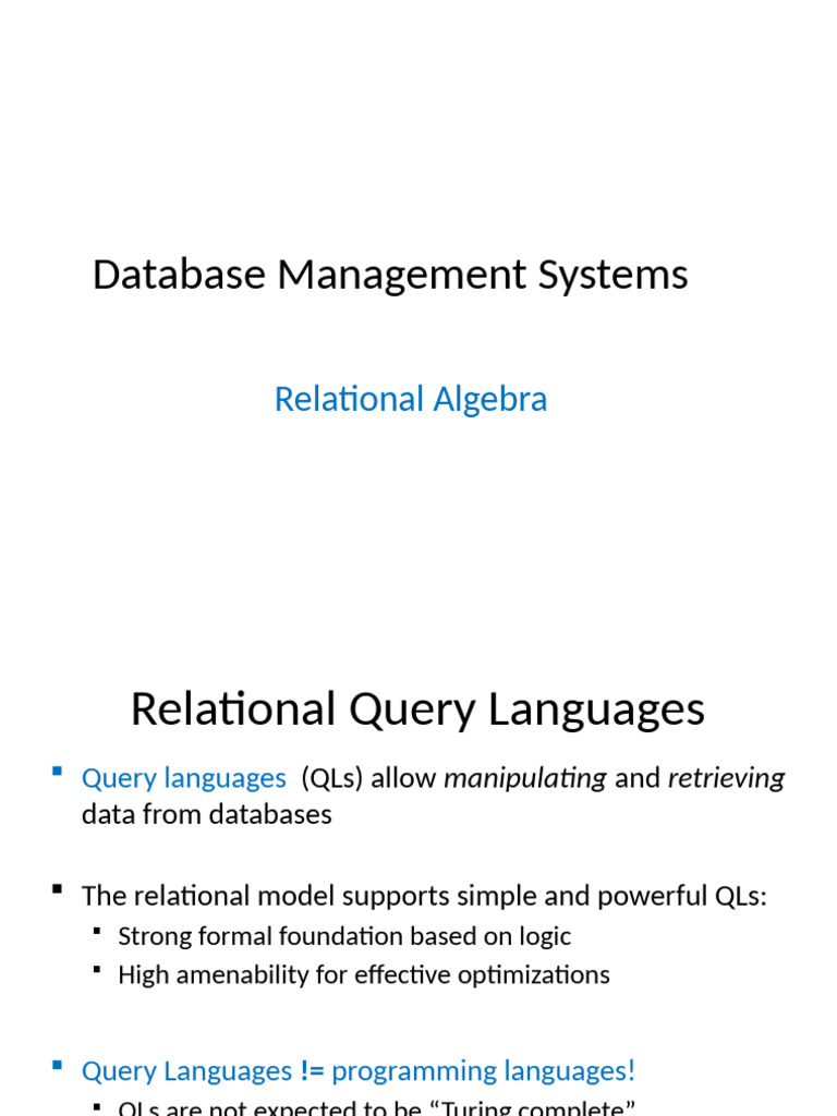 Chapter5. Relational Algebra - Tagged | PDF | Relational Model | Databases