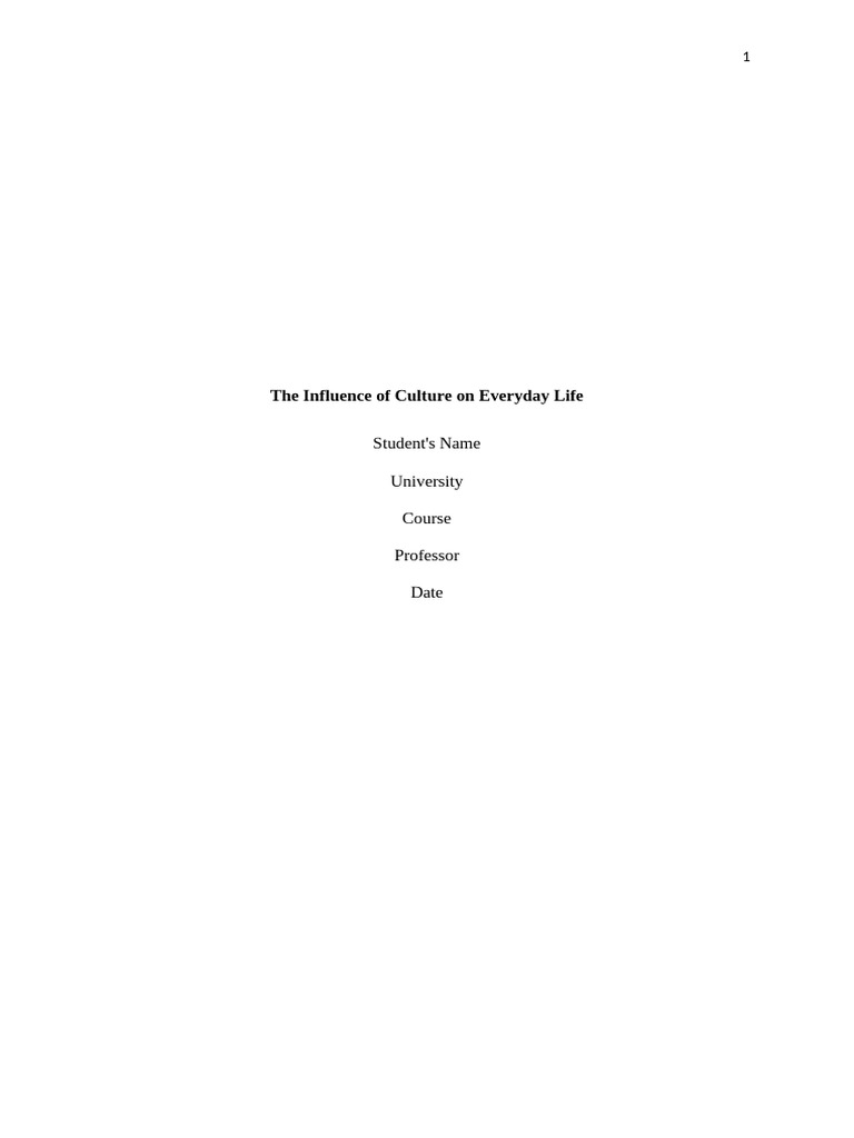 Culture Determines The Way People Live - Edited | PDF | Gender Role ...
