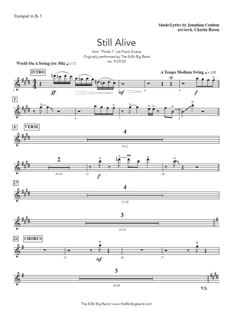 Still Alive - Trumpet in BB 1 | PDF