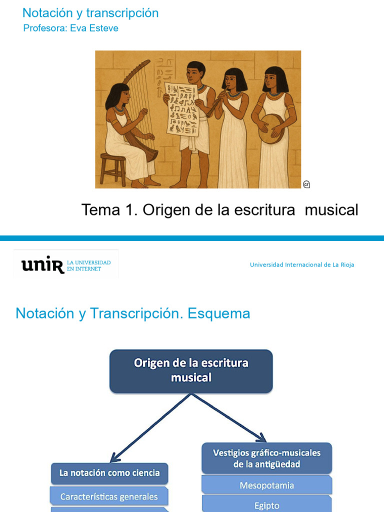 Orígenes y sistemas de notación musical | PDF | Notación musical ...