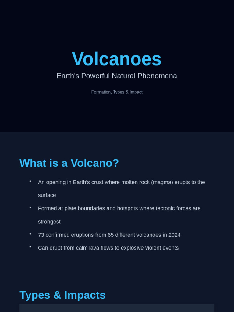 Understanding Volcanoes: Types & Impacts | PDF