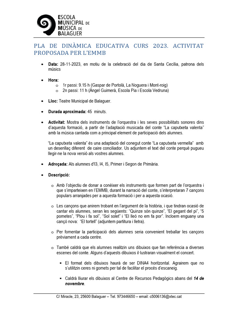 Circular Pla Dinàmica 2023 | PDF