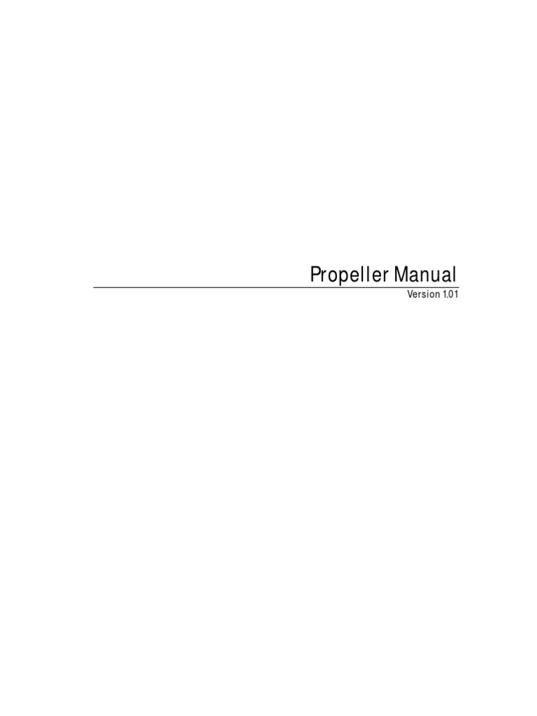 Propeller Manual v1.01 | PDF | Computer Engineering | Office Equipment