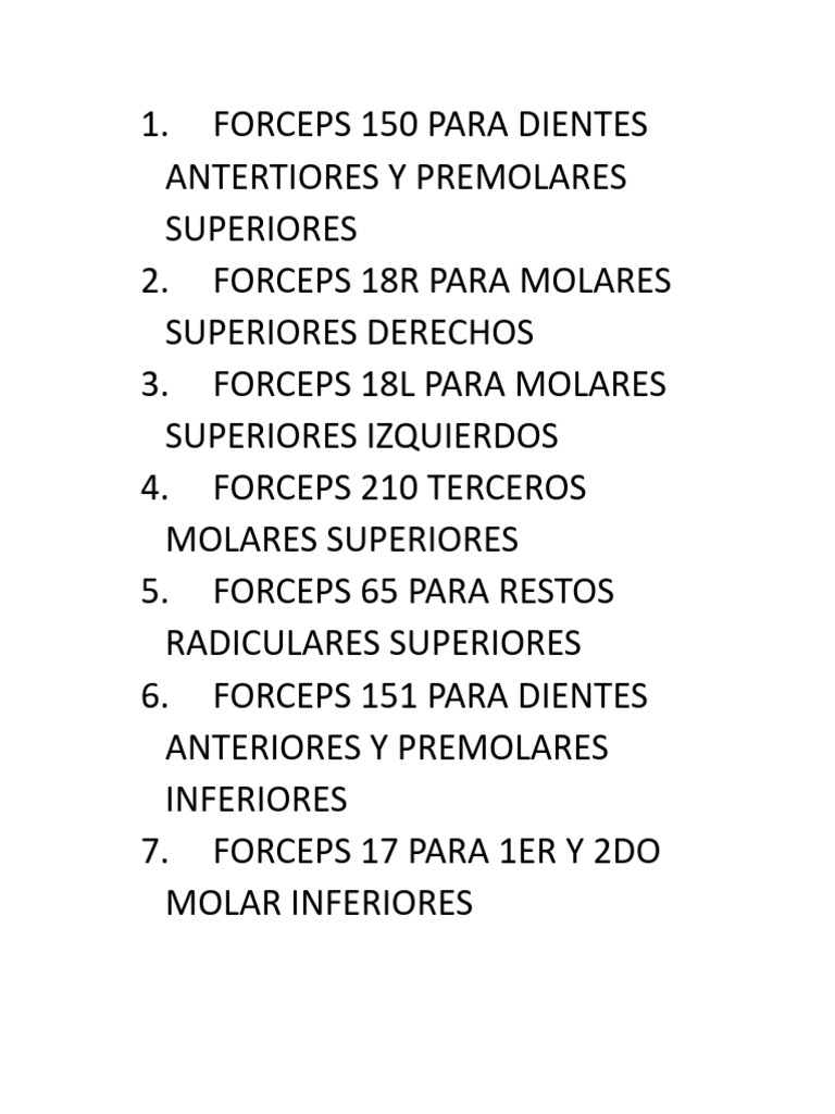 Uso Forceps | PDF