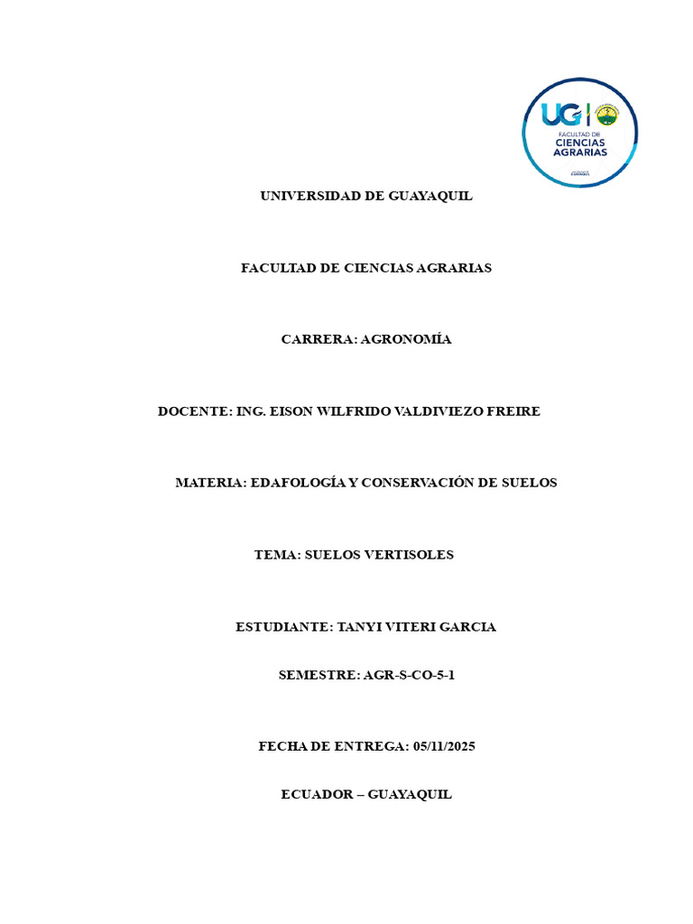 Características y Manejo de Vertisoles | PDF | Suelo | Arcilla
