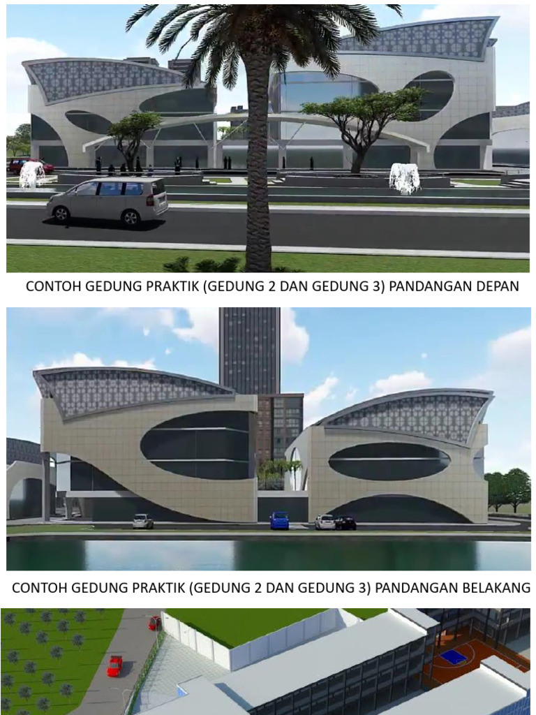 Contoh Desain Gedung Praktik dan Kelas | PDF