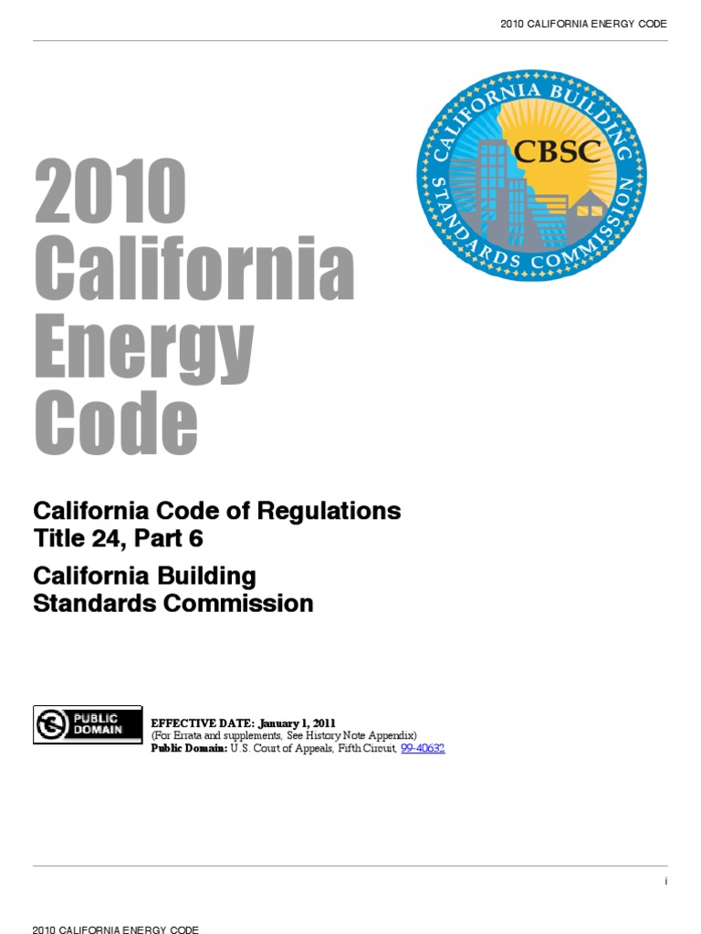 2010CaliforniaEnergyCode Gov - Ca.bsc.2010.06 | PDF | Hvac | Air ...
