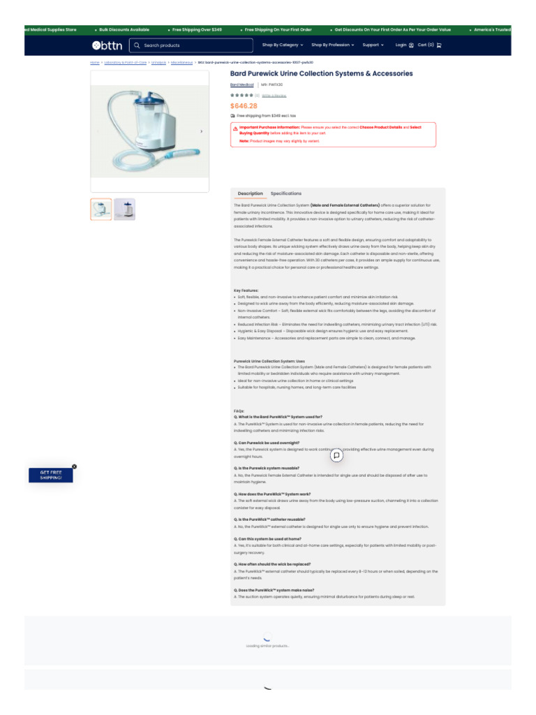 Bard Purewick Urine Collection System | PDF | Medical Specialties ...