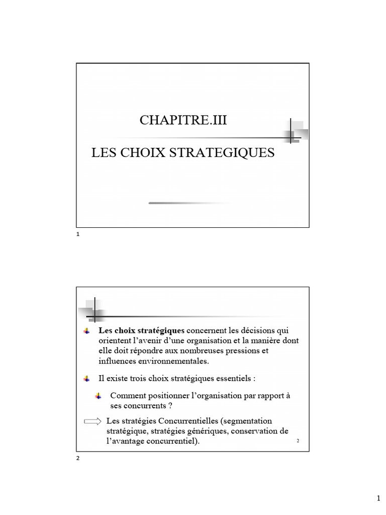 Choix stratégiques en management | PDF | Fusions et acquisitions | Économie