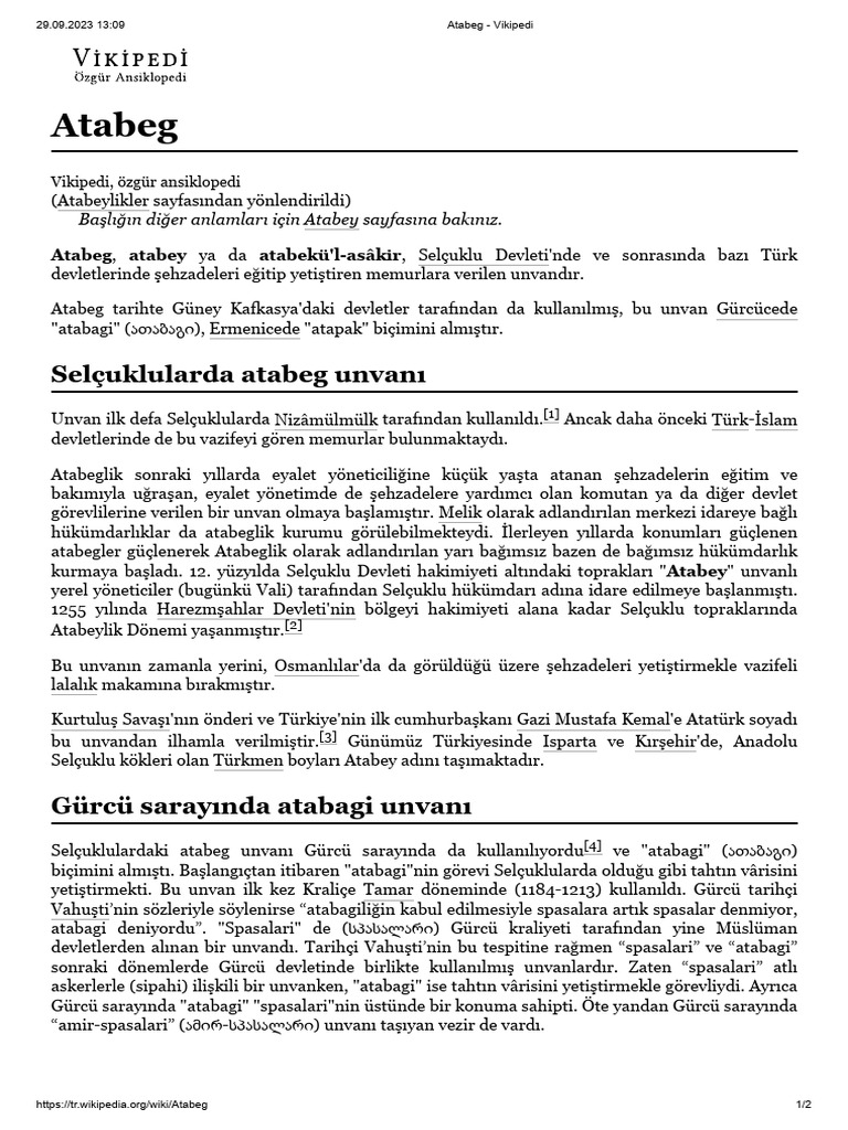 ATABEG - Vikipedi | PDF
